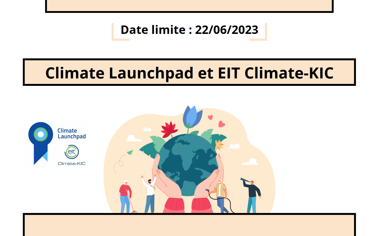 Appel à projets : Climate Launchpad et EIT Climate-KIC | La French Tech Paris-Saclay