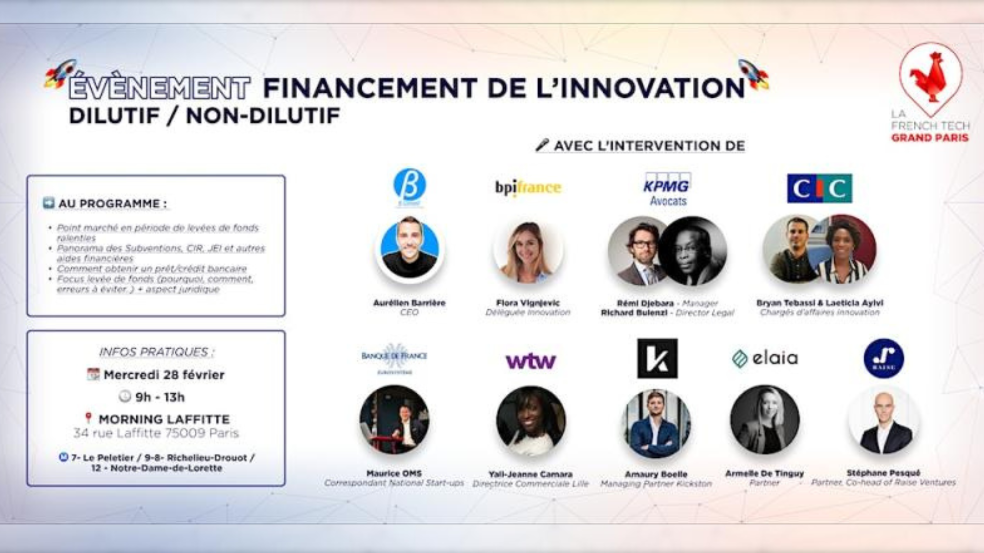 Matinée Financement de l'Innovation | La French Tech Paris-Saclay